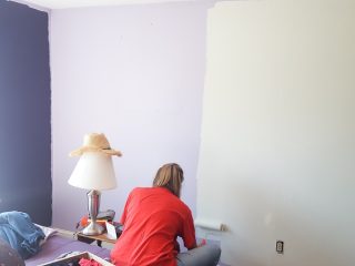 Fresh & easy updated room with Sherwin-Williams Basalt Powder