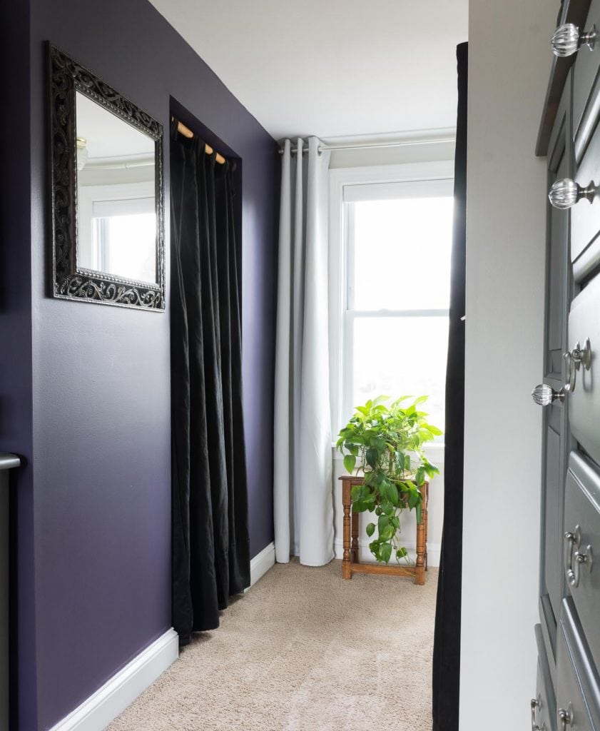 Fresh & easy updated room with Sherwin-Williams Basalt Powder