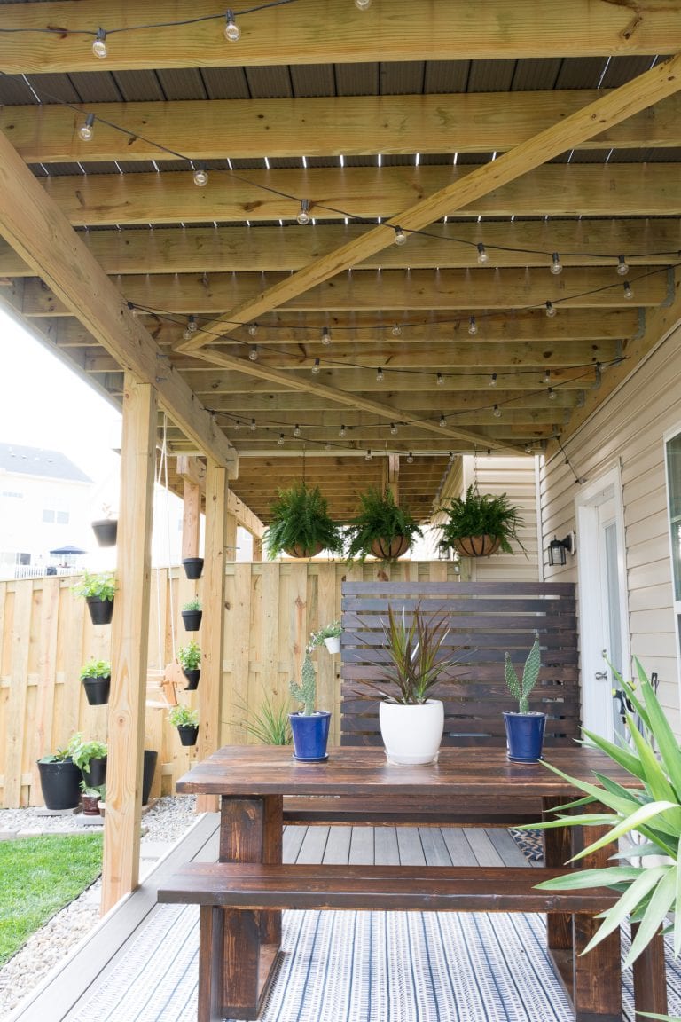 How to Hang Gorgeous Globe String Lights Under a Deck