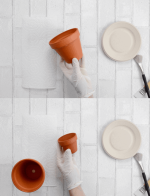 Waterproofing Clay Pots Using Thompson's Water Seal!