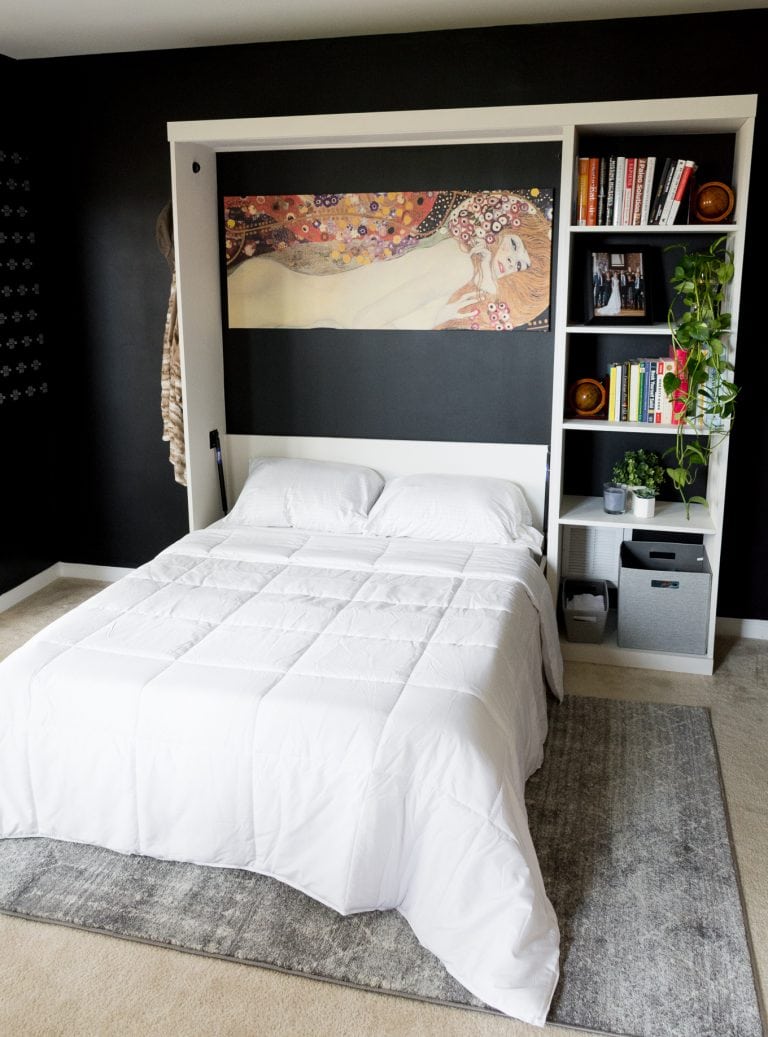 How to build a gorgeous DIY murphy bed using hardware kit plans!