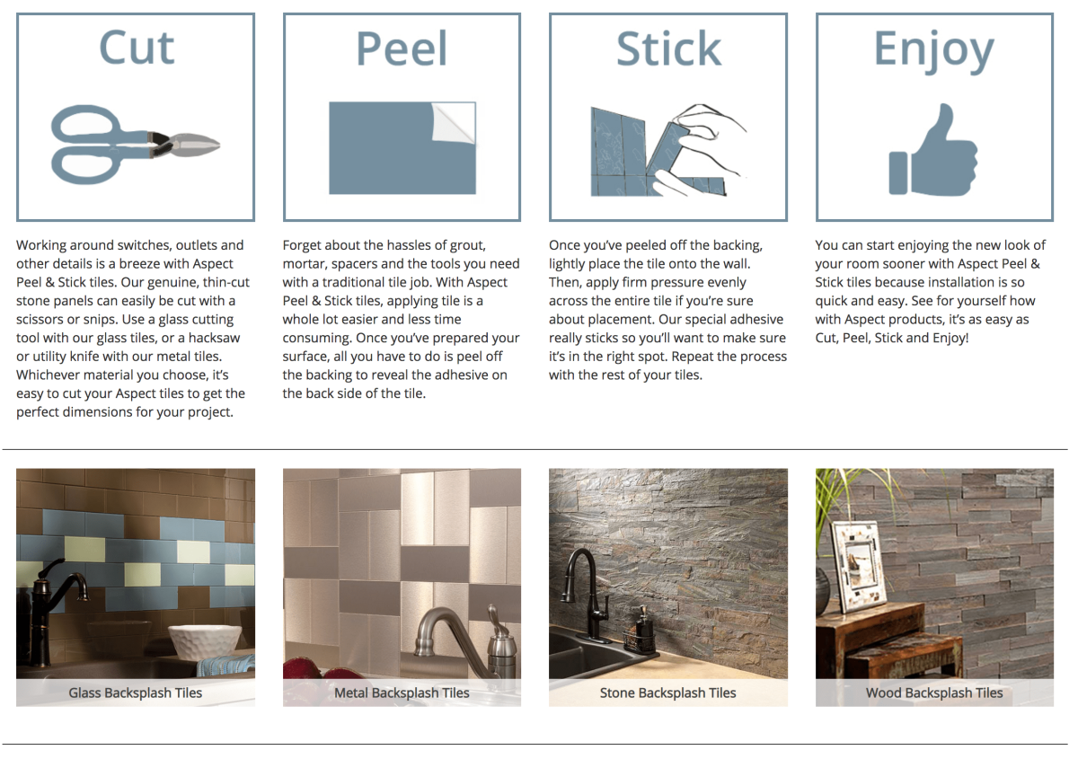 My honest Aspect Peel and Stick Tiles Review, plus installation tips!