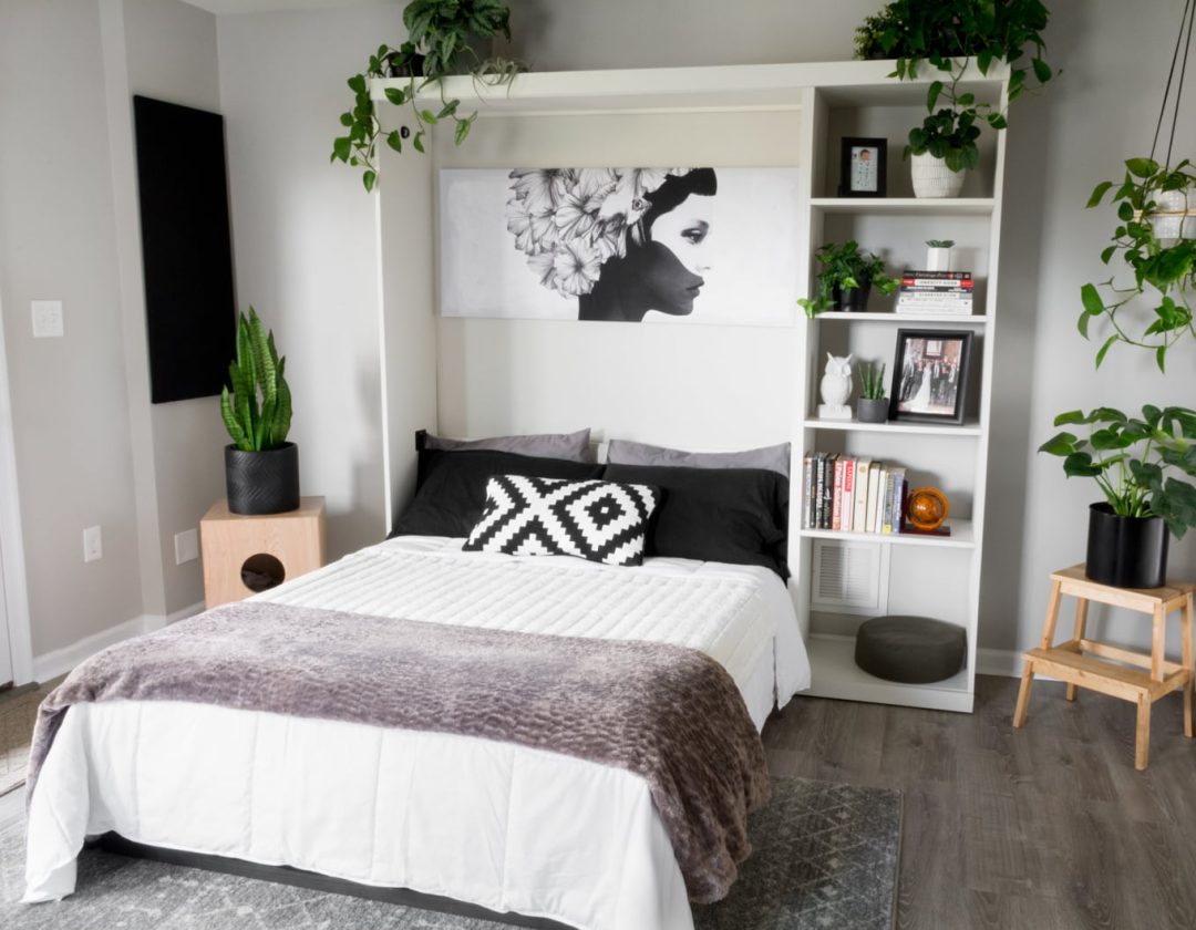 How to build a gorgeous DIY murphy bed using hardware kit plans!