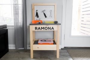 How to build an adorable DIY kids workbench!