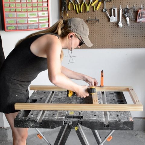 How to build an adorable DIY kids workbench!