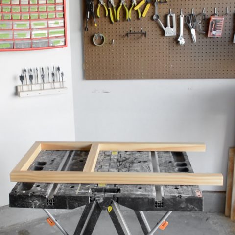 How to build an adorable DIY kids workbench!