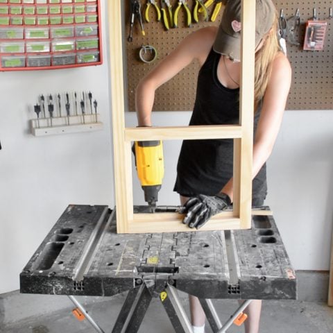 How to build an adorable DIY kids workbench!