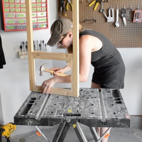 How to build an adorable DIY kids workbench!