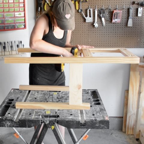 How to build an adorable DIY kids workbench!