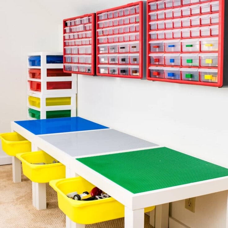 How to Build a Toddler Lego and Art Table With Storage