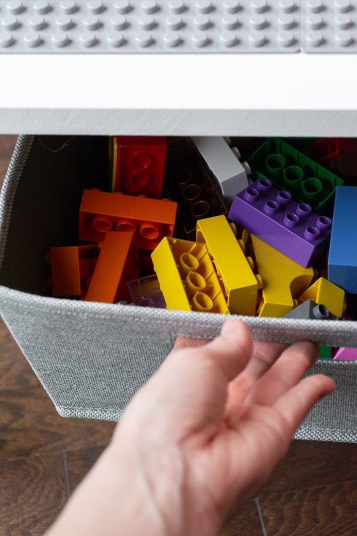 How to make an easy DIY Lego table with storage!
