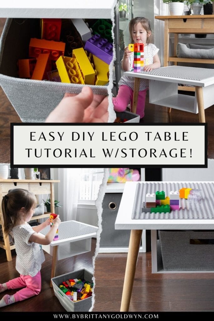How to make an easy DIY Lego table with storage!