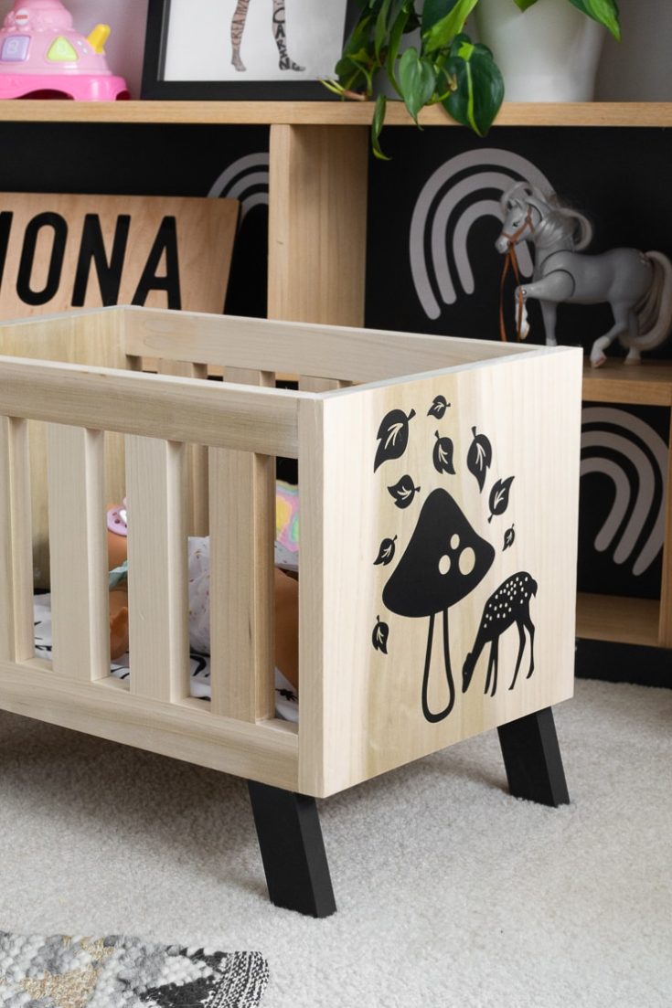 How to build a DIY modern babydoll crib, free plans!