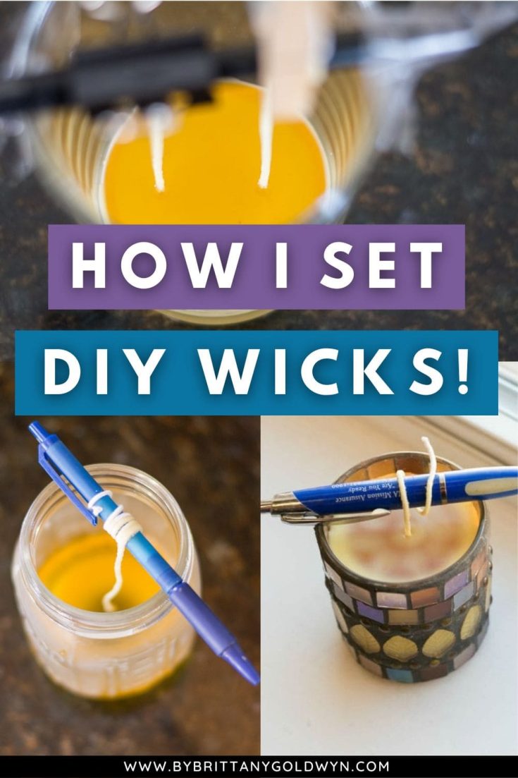 How to put a wick in a candle using no special candle-making tools