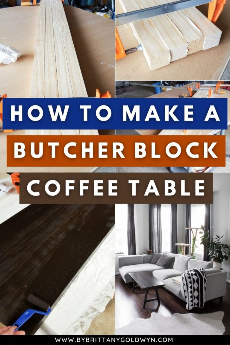 How to make your own butcher block coffee table!