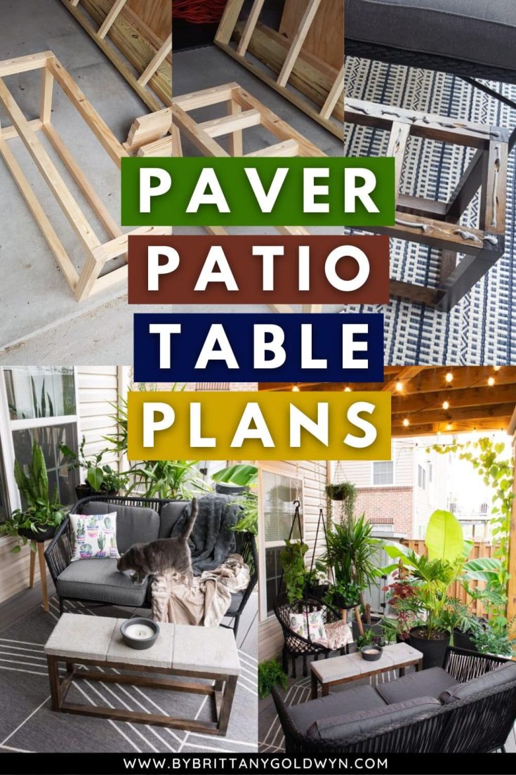 How to Make a DIY Patio Coffee Table With 2x2 and Pavers!