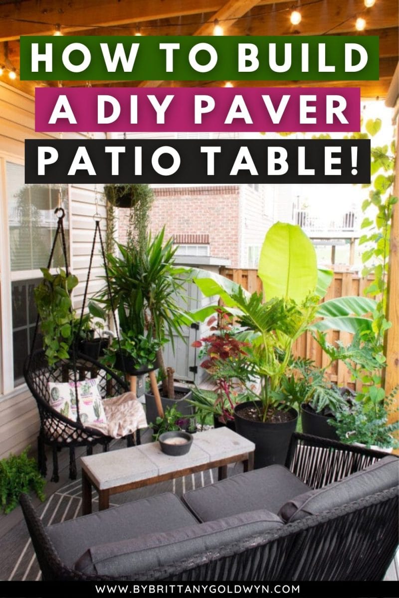 How to Make a DIY Patio Coffee Table With 2x2 and Pavers!