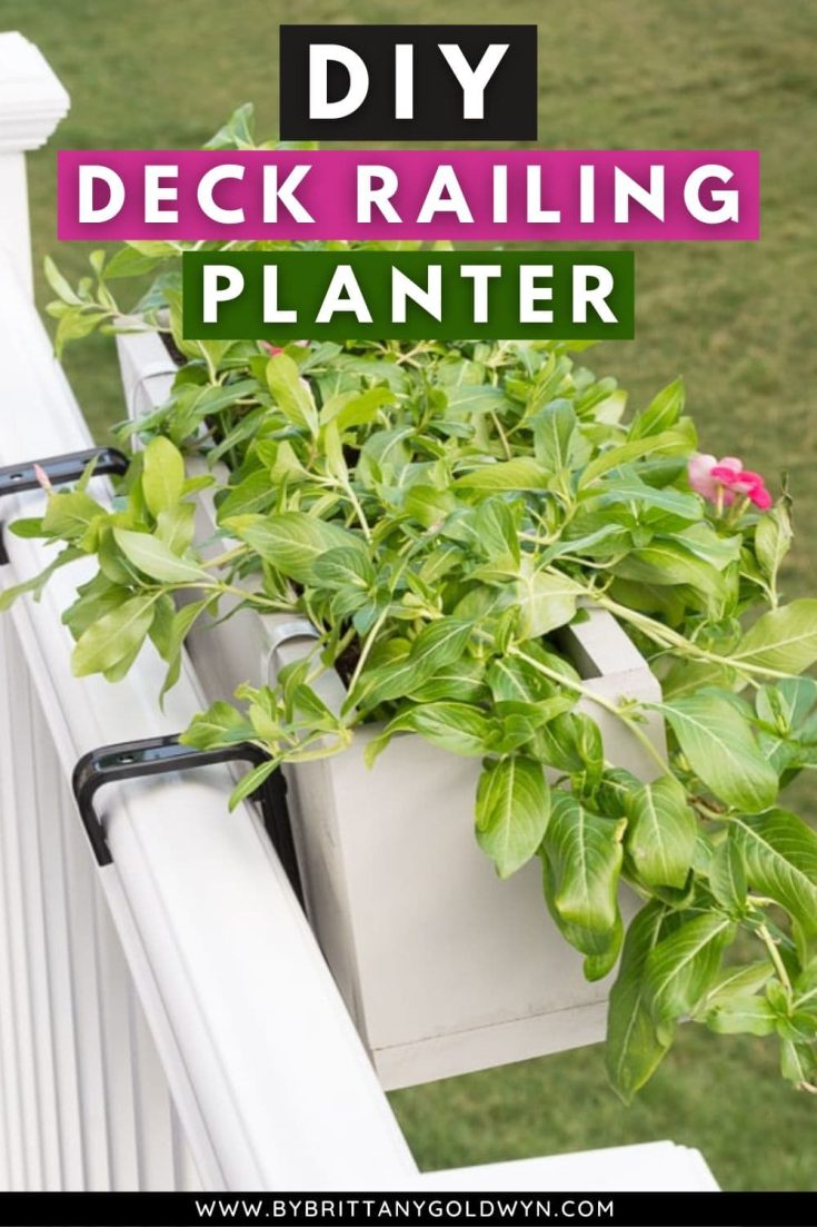 Learn how to build a DIY railing planter box with this tutorial!