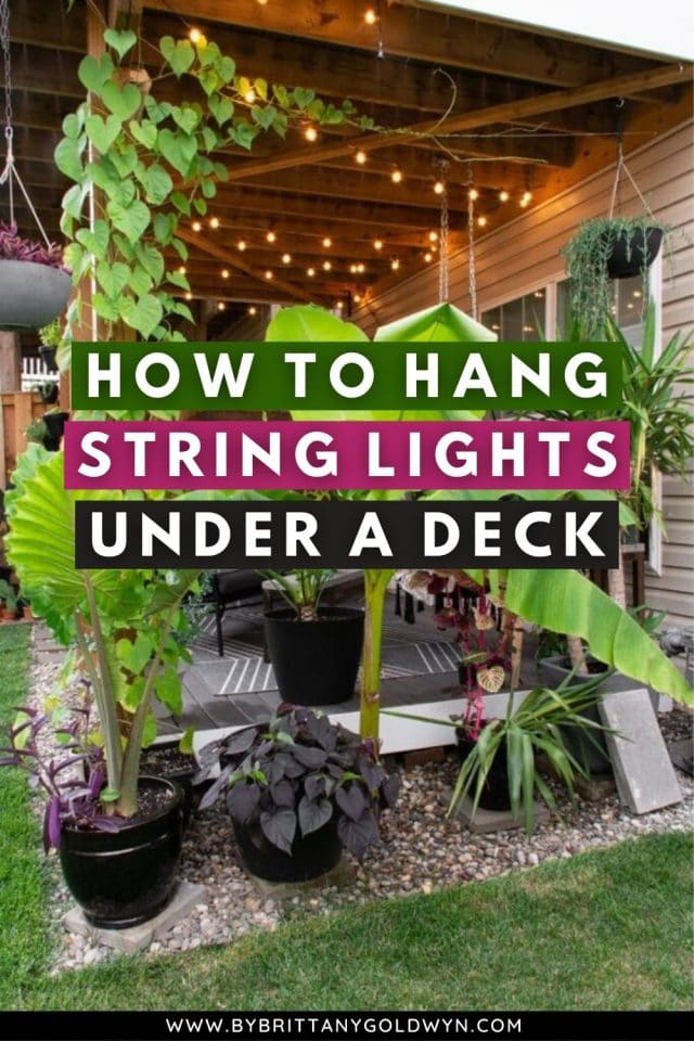 How to Hang Gorgeous Globe String Lights Under a Deck
