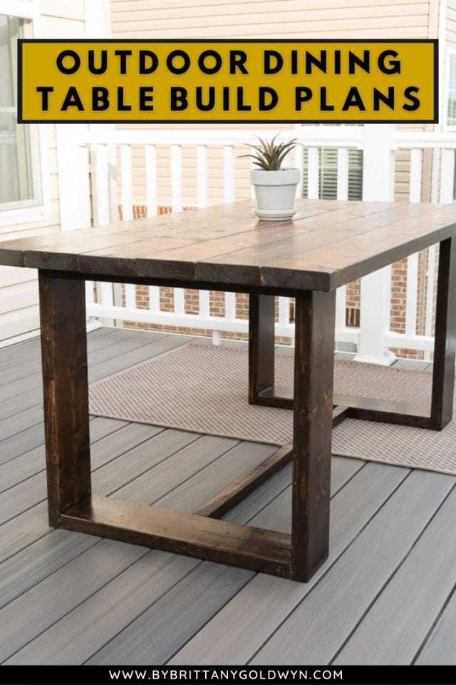 Free plans to build your own outdoor dining table