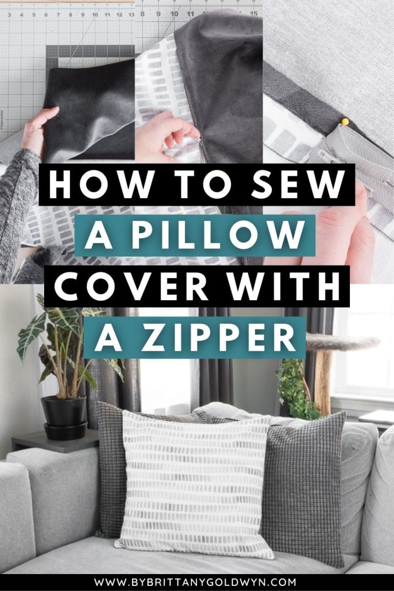 How to sew a pillow cover with a zipper