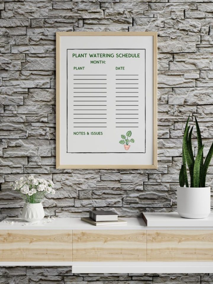 Download my 3 free printable plant watering trackers here!