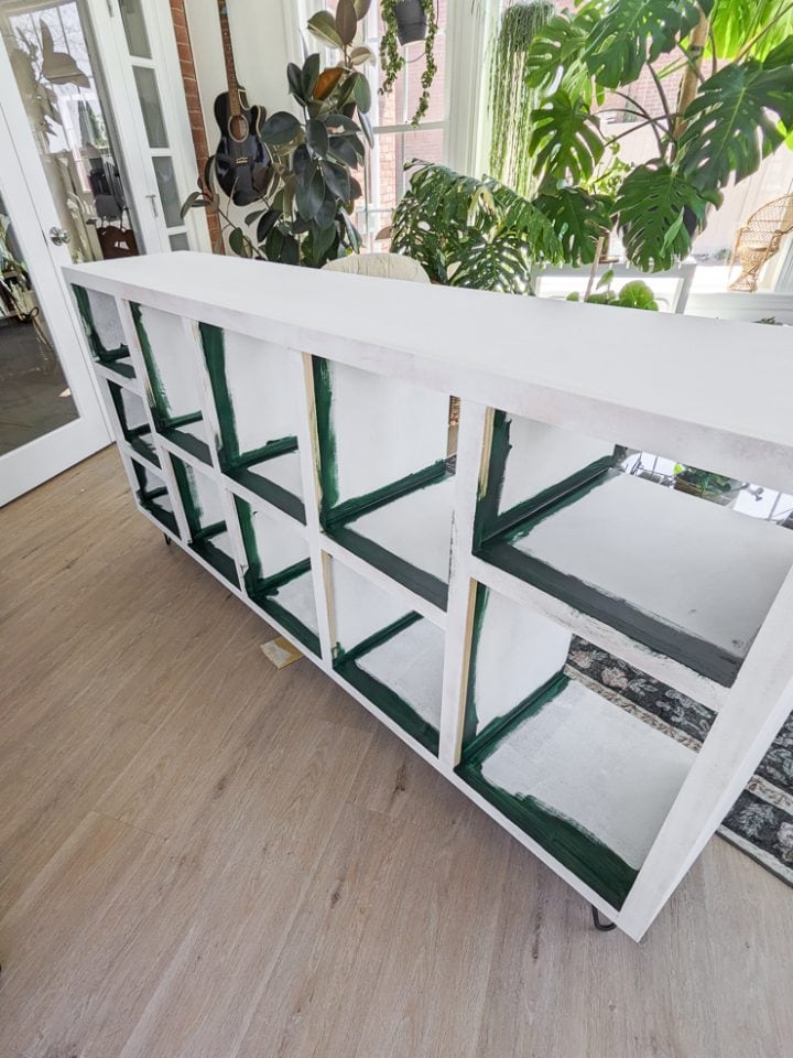 Check out our modern buffet-style cubby storage plans!