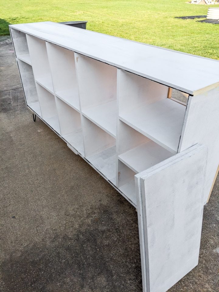 Check out our modern buffet-style cubby storage plans!