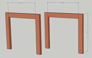 My outdoor console table made using 2x4s and pavers!