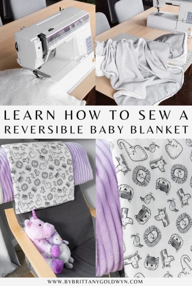 How to sew a double-sided baby blanket, a great beginner project!