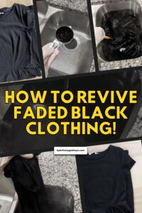 How to revive faded black clothes with dye...save your old clothes!